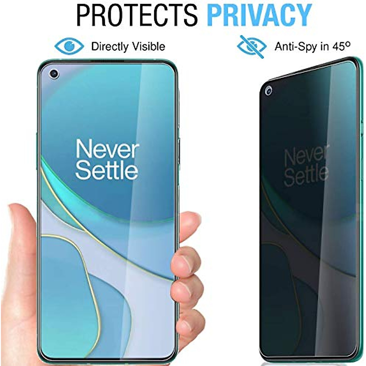 Anbel Design Anbzsign [2 Pack] Xiaomi Redmi Note 9 6.53" (2020) Privacy Screen Protector, [Full Coverage] [Case Friendly] Anti-Spy 9H Hardness Tempered Glass