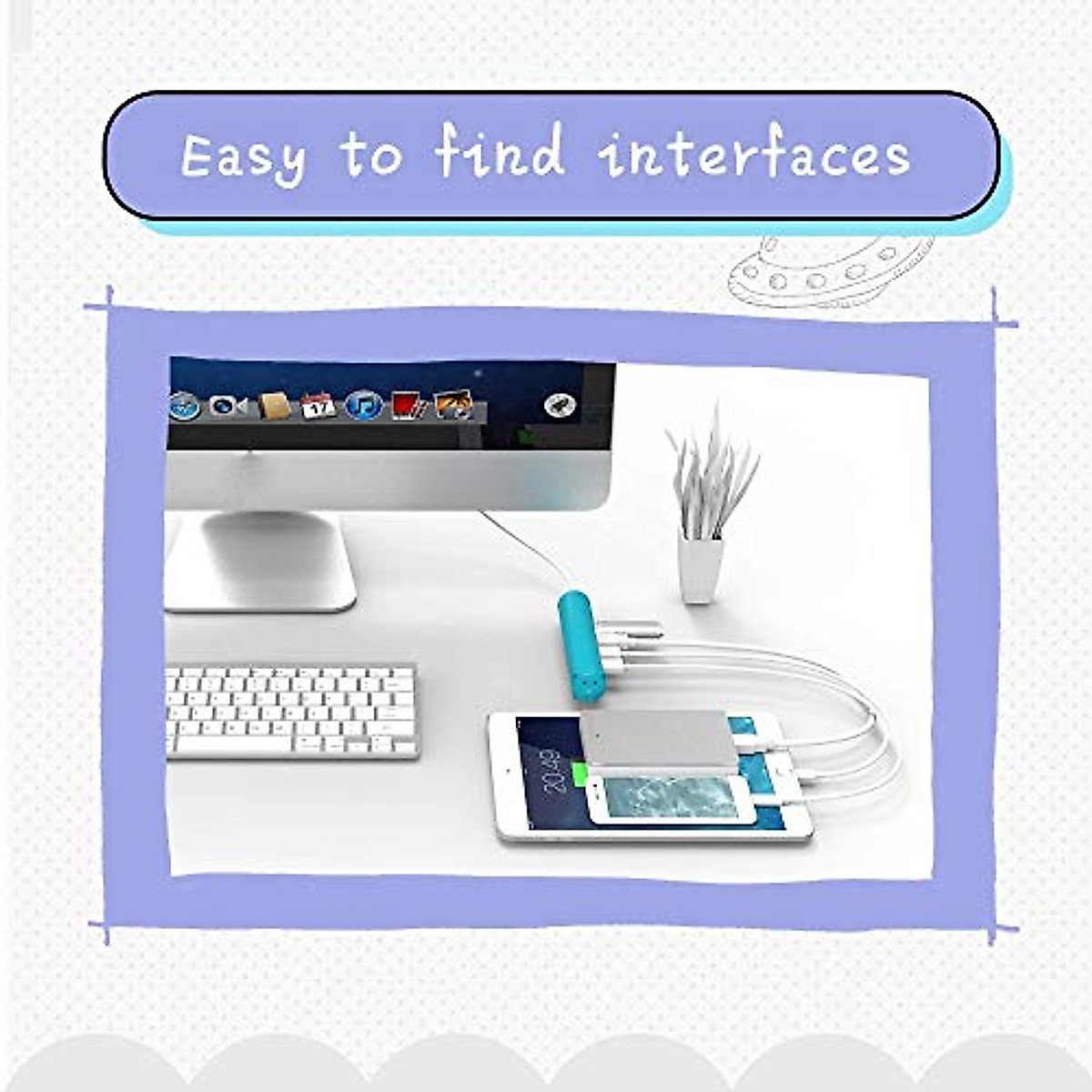 SJYDQ 4 in 1 Cute Pet-Shape HUB for MAC Notebook Aluminum Alloy Silicone 100cm Detached Data Cable (Color : Pink)