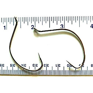 100 Gerry's Tackle 2X Strong Nickel Wide Gap Hollow Point Kahle Hooks Size 6/0