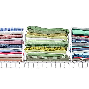 BTSD-home 8 Pack Wire Shelf Dividers Closet Dividers and Separators for Wire Shelves in Cabinet, Kitchen, Bedroom and Office