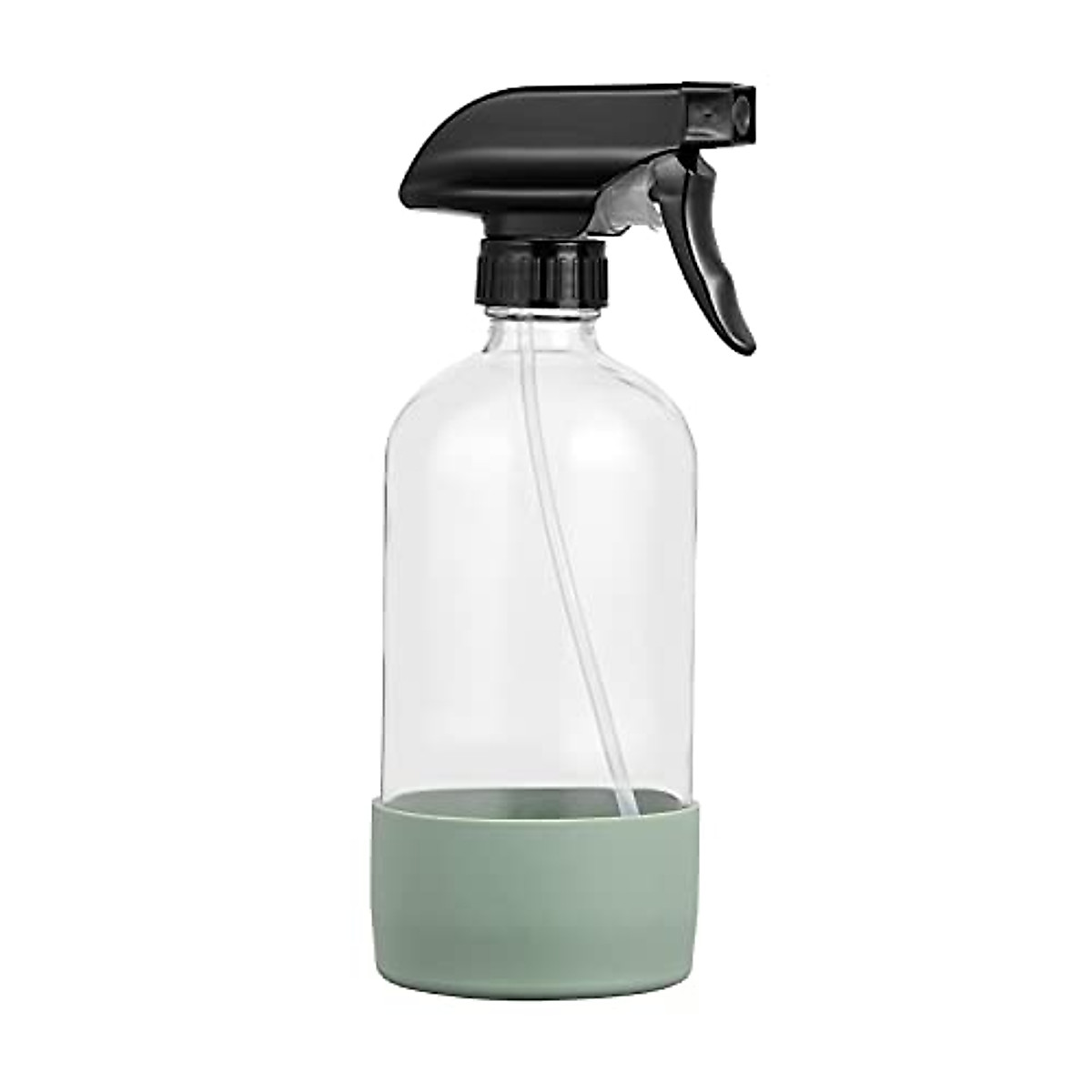 DYHAXA Protective Silicone Sleeve Holder Boot for 16 oz Glass Spray Bottles and Glass Soap Dispensers, Set of 2 Washable Non-Slip Rubber Bottom Accessories Fit 12 To 24 oz Sport Water Bottles