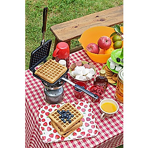 Yoshikawa SJ2275 Waffle Maker, Single, Fluorine Treatment, For Gas Stoves, Black, 13.6 x 5.6 x 1.3 inches (34.5 x 14.3 x 3.2 cm)
