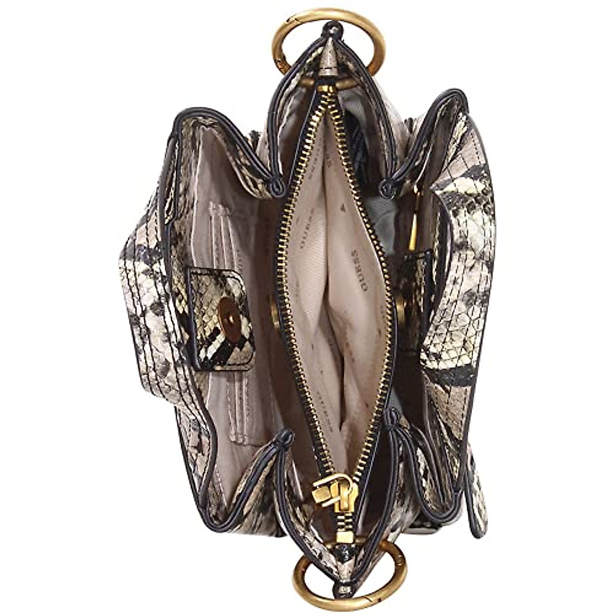 GUESS Zed Mini Girlfriend Carryall, Natural Python