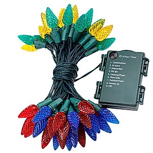 SOLUSTRE Outdoor Decor Strawberry String Lights LED Christmas Tree Hanging Lights Christmas Night Lights for Wedding Party Bedroom Outdoor Decoration (No Battery) Led String Lights