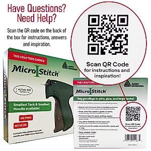 MicroStitch Tagging Gun Kit – Includes 1 Needle, 540 Black Fasteners & 540 White Fasteners (Starter Kit)