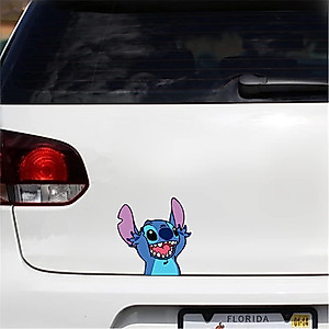 Anime Car Stickers and Decals for Stitch Bumper Motorcycle Cartoon Decal