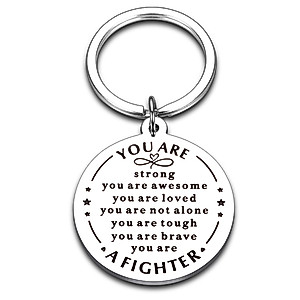 Cancer Care Gifts for Women, Breast Cancer Gifts for Woman, Breast Cancer Survivor Gifts, Keychain Gift for Cancer Patients Female, Get Well Soon Gifts After Surgery Christmas Gif for Women Men Friend