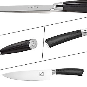imarku Chef Knife - Pro Kitchen Knife 8 Inch Chef's Knives Japanese SUS440A Stainless Steel Sharp Paring Knife with Ergonomic Handle, Black Handle, Christmas Gifts for Women Men