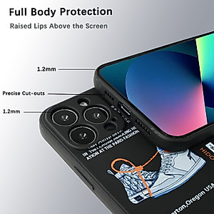 WeedExpert iPhone 13 Pro Max Case - Cool Boys Sports Shoes Brand TPU Phone Cover with Basketball Shoes Funny Pattern - Soft Silicone Shockproof Protective Case for iPhone 13 Pro Max (6.7")