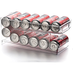 ROHAM Refrigerator Organizer Bins Pop Soda Can Dispenser Beverage Holder (12 Oz)