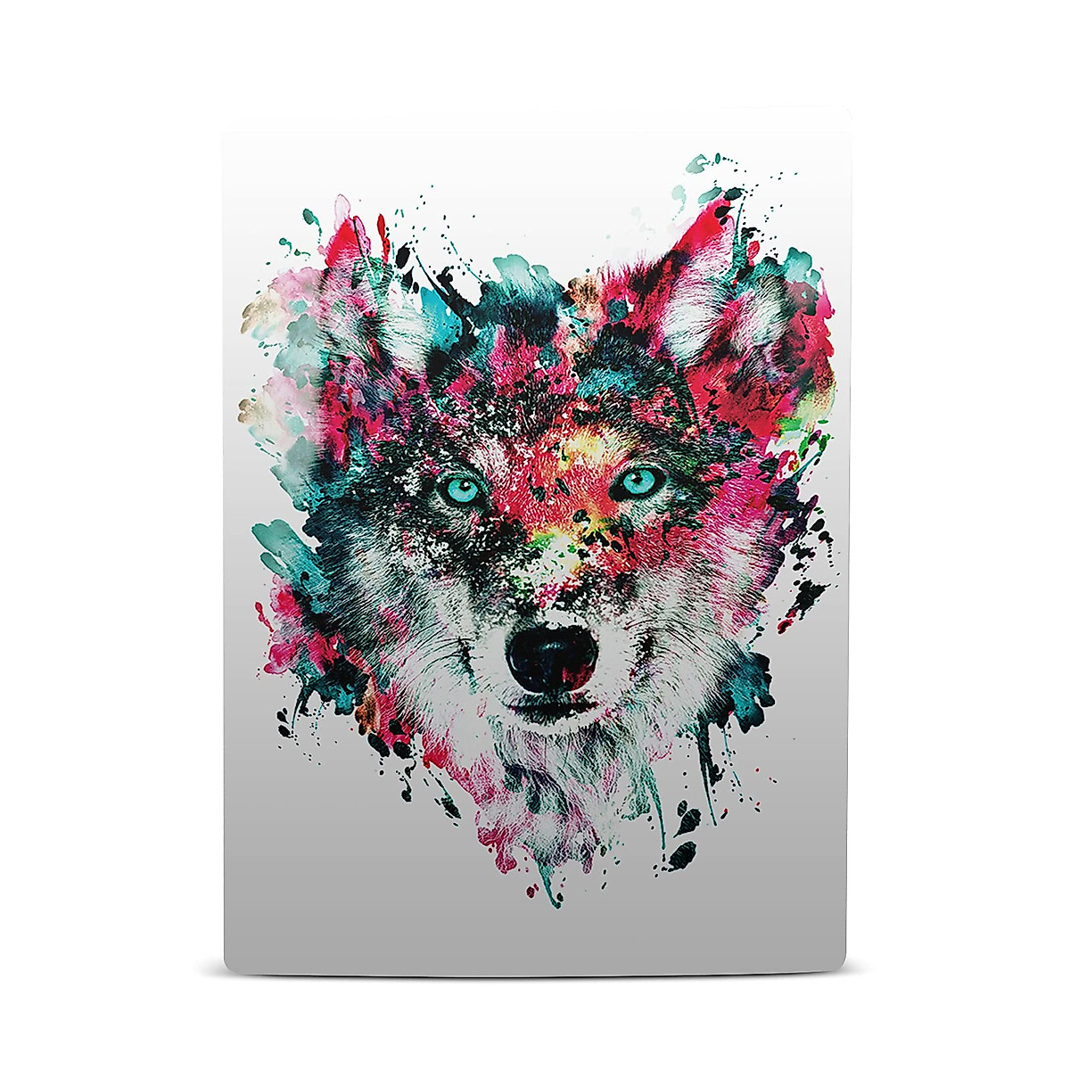 Head Case Designs Officially Licensed Riza Peker Wolf Art Mix Vinyl Faceplate Sticker Gaming Skin Decal Cover Compatible With Sony PlayStation 5 PS5 Digital Edition Console