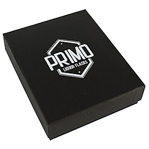 Primo Liquor Flasks Mens 8oz Stainless Steel Hip Flask for Liquor, Brown and Black