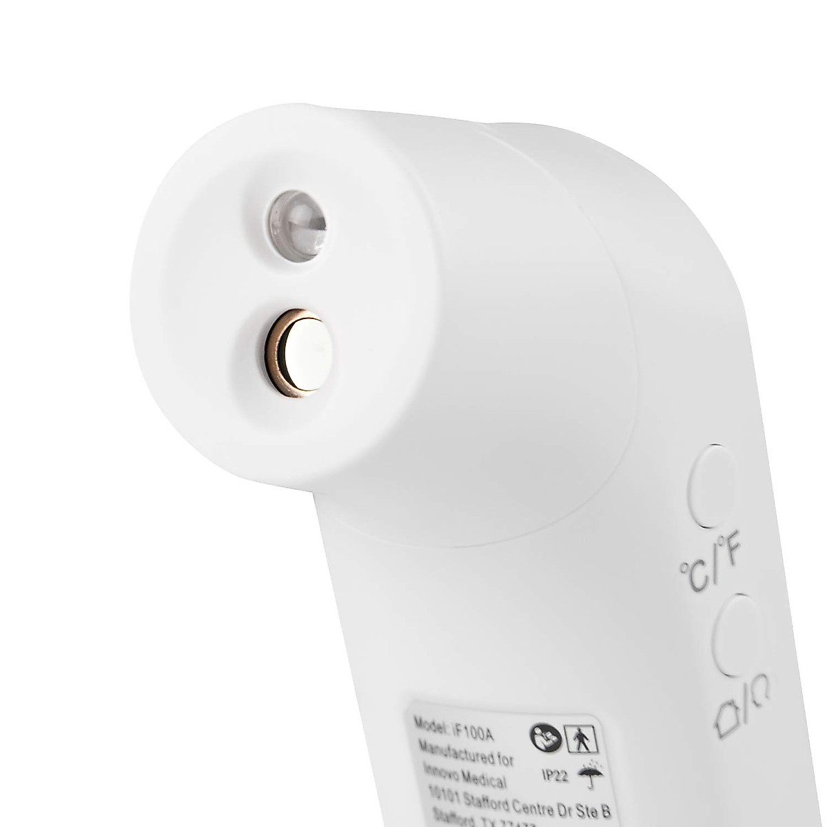 Innovo Medical iF100A Non-Contact Digital Forehead Thermometer, Fever Alert, Termometro (White)