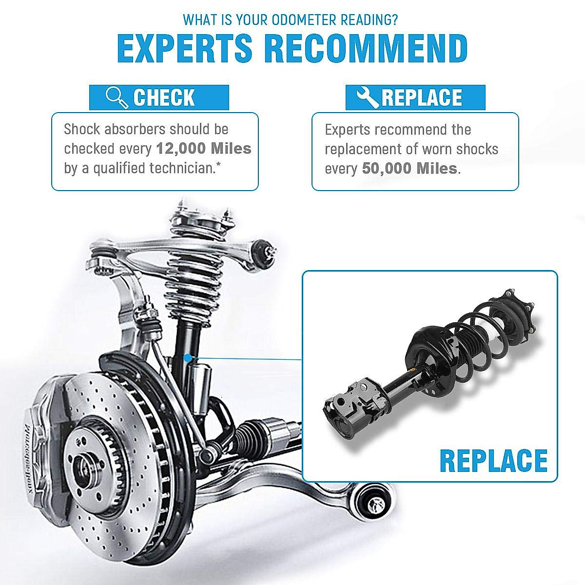 OREDY 4PCs Set Front & Rear Struts for 2007 2008 2009 2010 2011 Honda CR-V CRV - 172497L 172497R 272491 272492