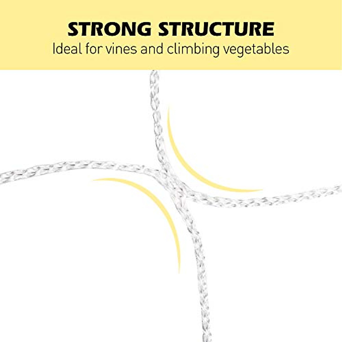 CastleGreens 5 x 60ft Plant Trellis Netting, Heavy-Duty Polyester Trellis Net Design for Climbing Fruits and Vegetables, Hydroponics Grow Net, Easy to Use, 1-Pack