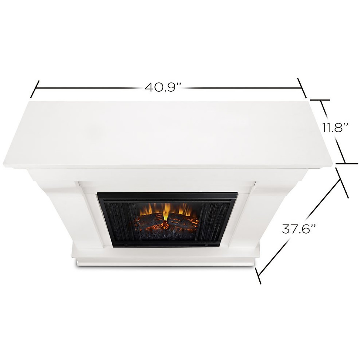 Real Flame White Chateau Electric Fireplace, Small