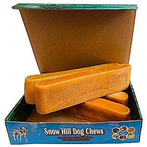 Snow Hill Yak Milk Golden Dog Chews Monster XXL 2 lbs Pack Long Lasting, Oder Gluten GMO Free Protein-Rich Fresh Yaky Cheese Bone Treat Improved Oral Health of Dogs - Himalayas, Nepal (2 lbs)