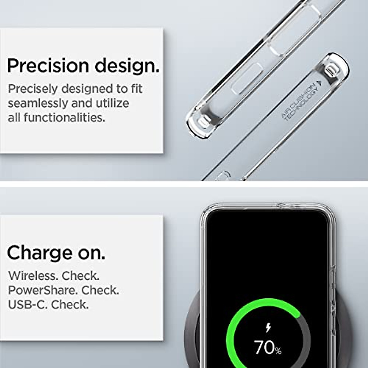 Spigen Ultra Hybrid Designed for Galaxy S22 Case (2022) - Crystal Clear