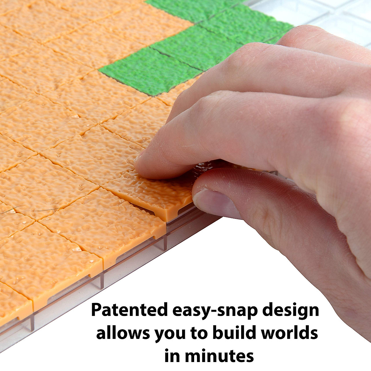 Monster Adventure Terrain- Sand Tiles- 50pc Hand-Painted 1x1 - Tile Set- Easy Snaps Creates Amazing Tabletop Terrain in Minutes- Compatible with DND Dungeons Dragons, Pathfinder, All RPG Games