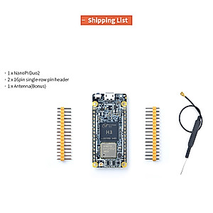 NanoPi Duo2 Open Source Allwinner H3 Quad-core Cortex-A7 1.2GHz Single Board Computer with DDR3 512M RAM Onboard WiFi Bluetooth Module Support WiringNP Python for IOT Application Development