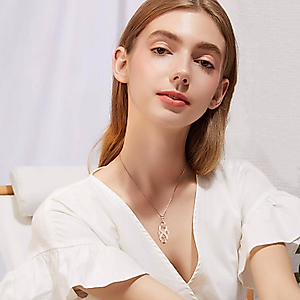 YFN Irish Celtic Knot Created Opal Pendant Necklace Infinity Love Sterling Silver CZ Jewelry 18"