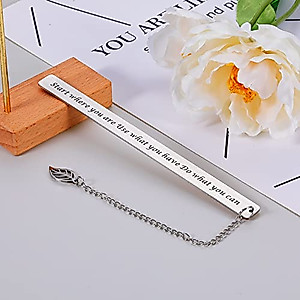 Inspirational Bookmarks Gift Metal for Women Men Christmas Birthday Bookmarks for Son Daughter Friend Stocking Stuffer Teenagers Boys Friends Coworker Student Teachers School Home Office Supplies