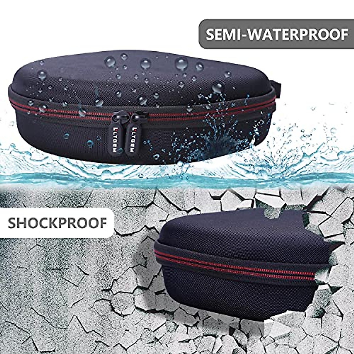 LTGEM Hard Case for Anker Soundcore Life Q20 / Q30 / Q35 Hybrid Active Noise Cancelling Headphones-Protective Carrying Storage Bag