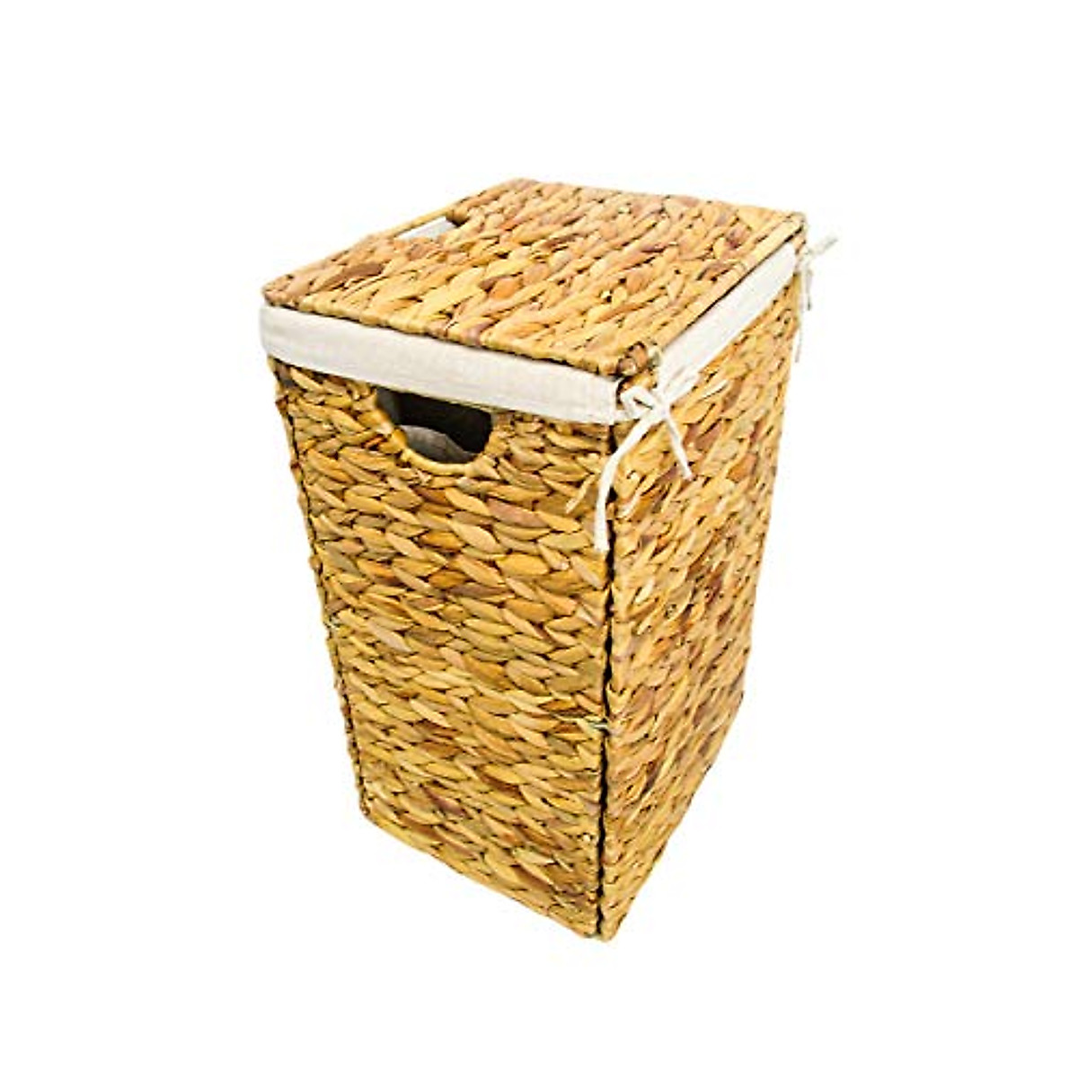 Trademark Innovations Wicker Laundry Hamper Basket with Lid and Liner