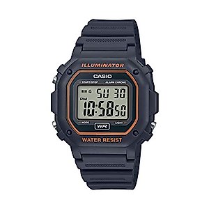 Casio Unisex F-108WH-8A2CF Illuminator Digital Display Quartz Black Watch