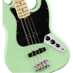 Fender American Performer Jazz Bass, Satin Surf Green, Maple Fingerboard