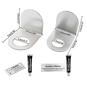 Stainless Steel Wall Mount Soap Shower Gel Dispenser Bottle Holder Hook Hanging Kitchen Shelf Organizer Rack