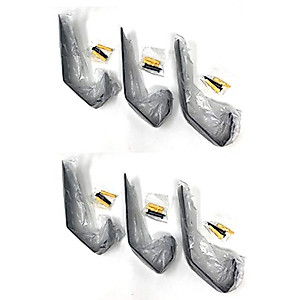 Tetra-Teknica 6 Pack Home Essentials Metal Wall Hook, Matte Black