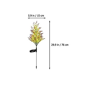 BESPORTBLE 2pcs Solar Garden Lights Tree Outdoor Solar Christmas Tree Lights Solar Xmas Decorative Multi-Color Flickering Pine Lights for Patio Lawn Pathway