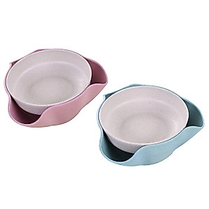 JOONOR 2 Pack Double Dish Bowl and Snack Serving Bowl for Peanuts Pistachios Cherries Edamame Fruits Candy, Green/White and Red/White