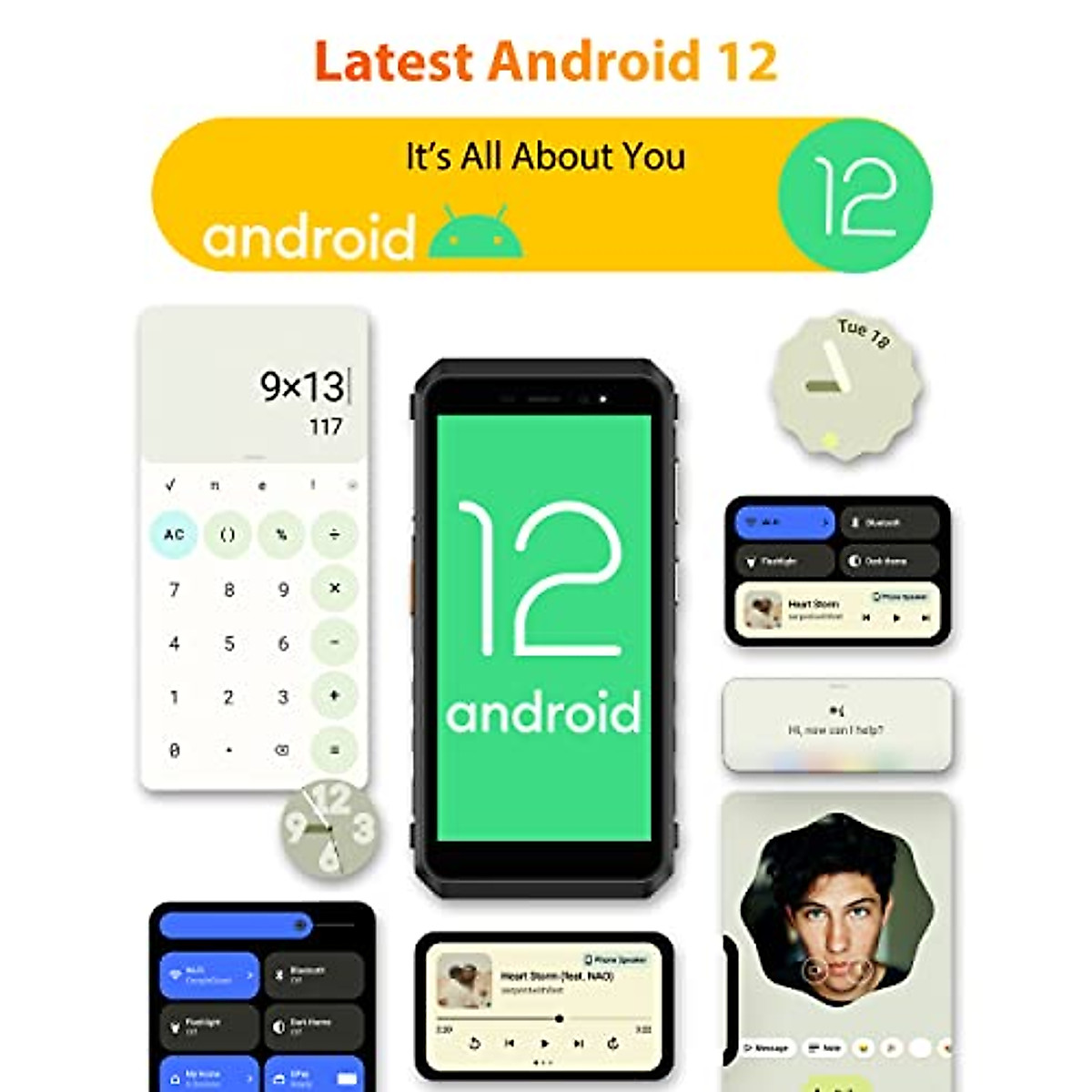 Ulefone Power Armor X11 Pro Rugged Smartphones Unlocked, IP69K Waterproof Phone, 8150mAh Battery, Android 12, 8-Core 8GB+64GB, 16MP AI Camera, 5.45'' HD+, 3-Card Slots, Dual 4G, GPS, NFC