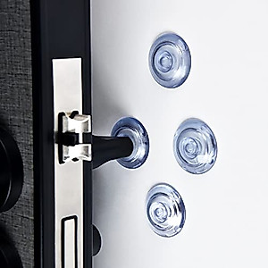 Cabinet Bumper Pads 8 Packs, Clear Adhesive Bumper Pads, Door Stopper Wall Protector, xuenair Rubber Bumper Feet, Adhesive Door Knob Bumper for Wall Fridge Door Stopper