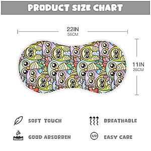 vvfelixl Muslin Burp Cloths Cute Cartoon Owls Baby Washcloths for Baby Girl Boys 2 Pack