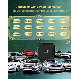 CarlinKit Ai Box CarPlay,Android System+Wireless CarPlay Adapter,Android Auto Wireless 8 Cord,4+64G,4G Cellular,Wireless Android Auto,Built-in Navigation,fit for car from 2017 to Now
