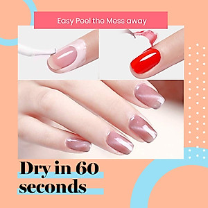 beetles Gel Polish Liquid Latex Nail Polish Barrier 15ml*2 Peel off Gel Cuticle Guard for Nails Liquid Latex Barrier Protector White Latex Tape for Nails Liquid Latex Nail Polish Barrier