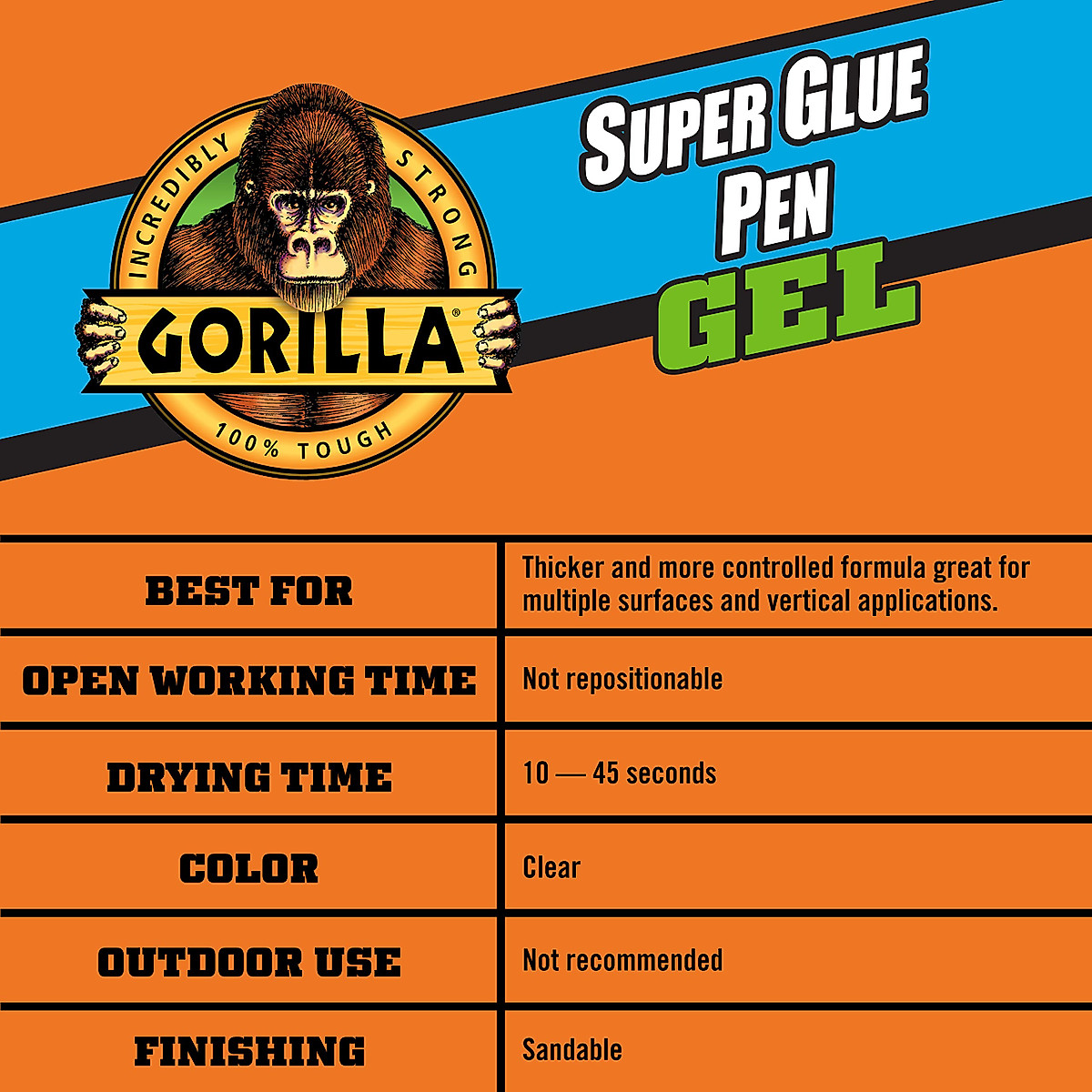 Gorilla Super Glue Gel Pen, 5.5 Gram (Pack of 1)
