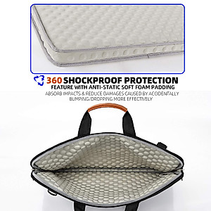 KINGSLONG Laptop Bag 17 17.3 Inch Laptop Shoulder Messenger Bag Case Sleeve, Lightweight Slim Computer Notebook Ultrabooks Carrying Case Briefcase Cover Men Women for Acer Asus Dell Lenovo HP Black