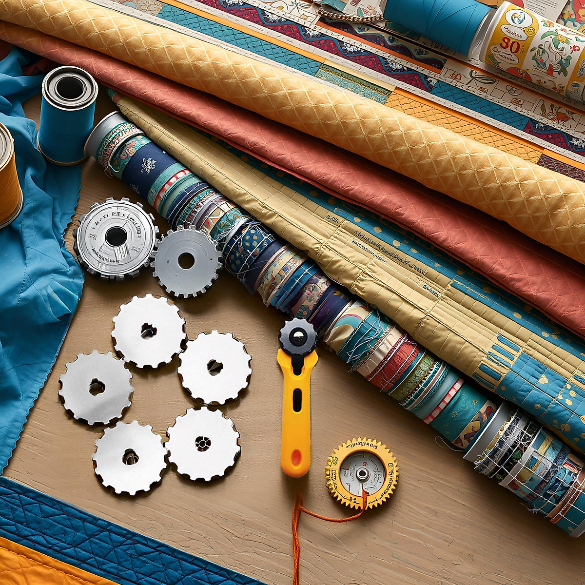 5Pcs Perforating Replacement Blades Crochet Edge Skip Blades Rotary Cutter Accessories for Crochet Edge Projects Fleece and Scrapbooking 45mm