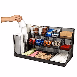 Mind Reader 14 Compartment Condiment organizer, Black