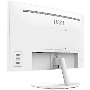 MSI Pro MP241CAW, 24" Monitor, 1920 x 1080 (FHD), Curved VA, 75Hz, TUV Certified Eyesight Protection, 4ms, Displayport, HDMI, Tilt,White