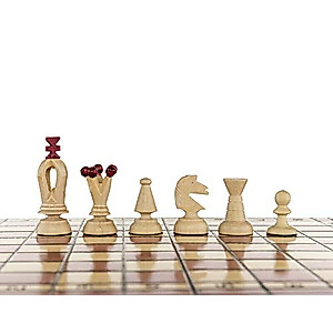 Wooden Chess Set Paris Cherry Wooden International Board Vintage Carved Pieces