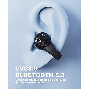 Open Ear Bluetooth Earbuds Ear Clips Wireless Bluetooth Headphones Open Ear Bone Conduction Earbuds Noise Cancelling Wireless Bluetooth Earbuds Open Air Headphones Earphones Sports Earbuds for School