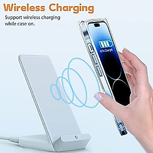 iDLike Square Case for iPhone 14 Pro Max, Clear Phone Case with Reinforced Square Shape Corners,Soft TPU Protective Shockproof Cover for iPhone 14 Pro Max 6.7",HD Clear
