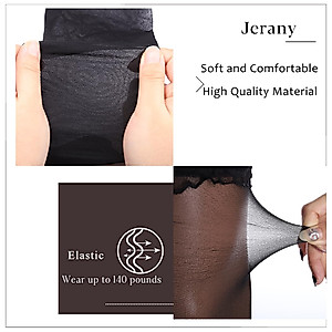 Jerany Sexy Fishnet Thigh High Stocking Black Red Silk Stockings Party Nightclub Pantyhose Lace Thigh High Stockings for Women (-2)