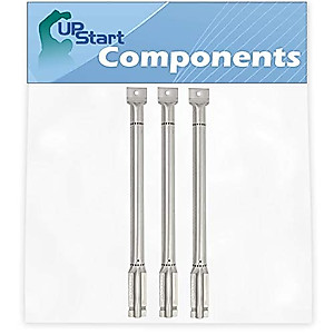 UpStart Components 3-Pack BBQ Gas Grill Tube Burner Replacement Parts for Perfect Flame 720-0335 - Compatible Barbeque Stainless Steel Pipe Burners