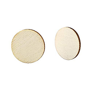 200 Pieces 1 Inch Unfinished Wood Slices Round Disc Circle Wood Pieces Wooden Cutouts Ornaments for Craft and Decoration
